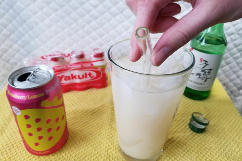 Korean Yogurt Soju Drink (Soju Yakult Cocktail)