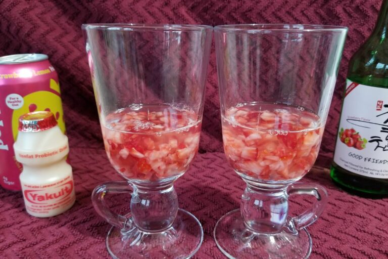 4-Ingredient Creamy Strawberry Soju Cocktail