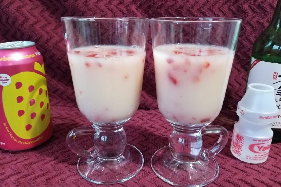 4-Ingredient Creamy Strawberry Soju Cocktail